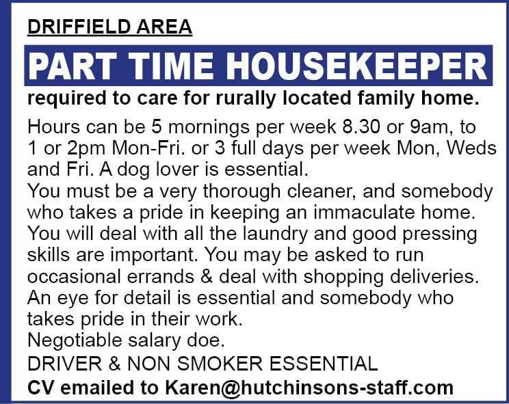 Local job vacancies - The Wolds Weekly Newspaper