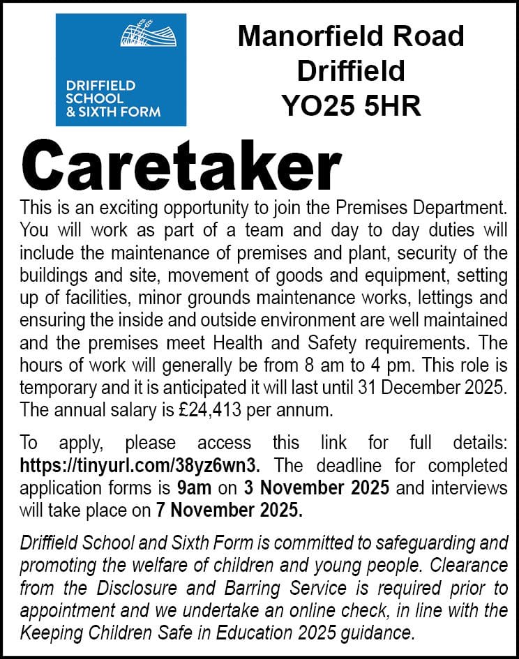 Local job vacancies - The Wolds Weekly Newspaper